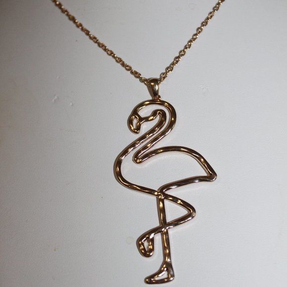 unbranded | Jewelry | 3 Gold Metal Flamingo On Gold Chain Necklace ...
